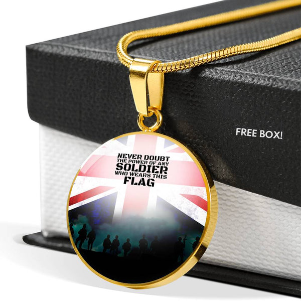 Soldier-Power Luxury Circle Necklace - Pray for soldiers